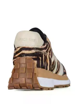 Veronica Beard Valentina Zebra Print Lace-up Sneakers