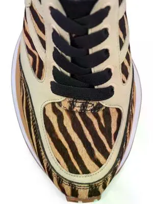 Veronica Beard Valentina Zebra Print Lace-up Sneakers