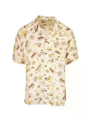 Faherty Brand Kona Camp Graphic-print Short-sleeve Shirt - Neutrals