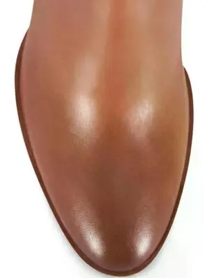 Santoni Buckle-strap Leather Ankle Boots