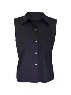 VINCE Sleeveless Button-up Shirt