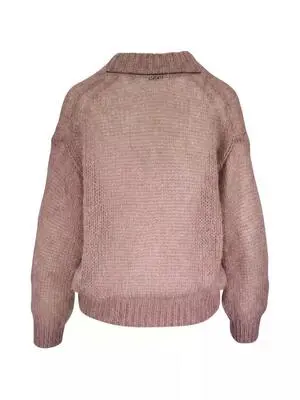 Brunello Cucinelli V-neck Open-knit Sweater