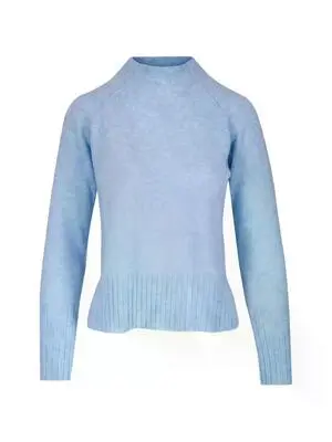 Kinross Cashmere Ribbed-trim Raglan-sleeve Sweater - Blue
