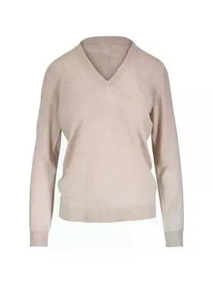 Brunello Cucinelli Monili Trim V-neck Cashmere Sweater