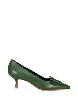 Manolo Blahnik Maysale Buckle-detail Pointed-toe Pumps