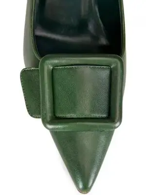 Manolo Blahnik Maysale Buckle-detail Pointed-toe Pumps