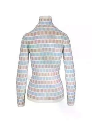 Akris Check-pattern Roll-neck Sweater