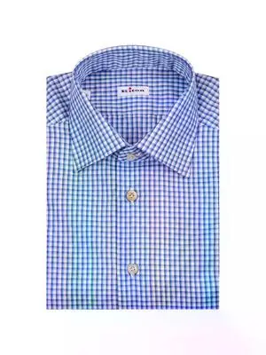 Kiton Gingham-check Shirt - Blue