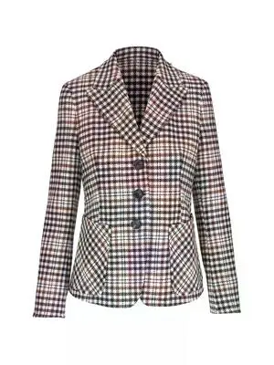 Akris Houndstooth Pattern Tailored Blazer