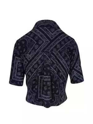 Veronica Beard Leandra Paisley-print Cropped Shirt