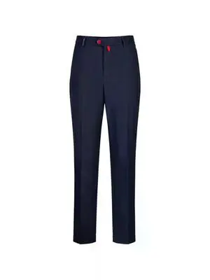 Kiton Pressed-crease Tailored Trousers - Blue