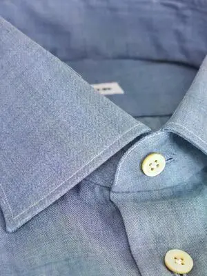 Kiton Herringbone-weave Shirt - Blue