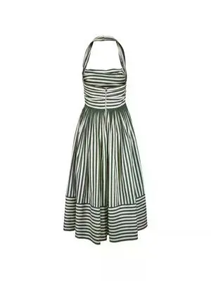 Carolina Herrera Striped Halterneck Maxi Dress