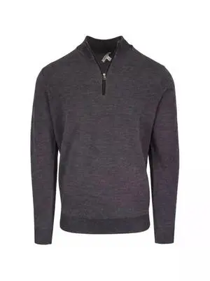 Peter Millar Blair Quarter-zip Knitted Polo Shirt - Grey