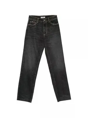 ICON DENIM LOS ANGELES Star-embroidered Distressed-finish Jeans