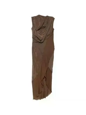 YEHUAFAN Asymmetric Draped Dress