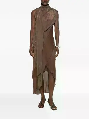 YEHUAFAN Asymmetric Draped Dress