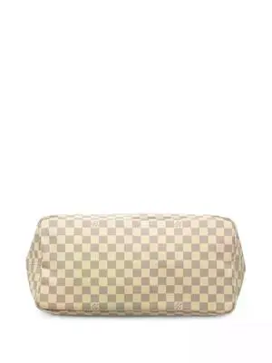 LOUIS VUITTON Damier Azur Neverfull Gm Tote Bag - White