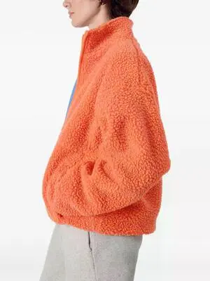 American Vintage Shearling-effect Zip-up Jacket - Orange