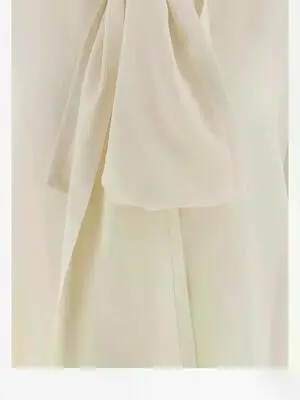 Saint Laurent Silk Crepe De Chine Lavallière Blouse - Neutrals