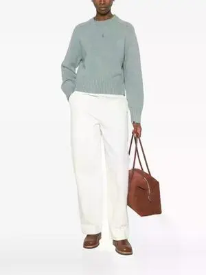 Extreme Cashmere Ribbed-knit Crew-neck Sweater
