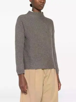 Amina Rubinacci Abaco Ribbed-knit High-neck Sweater