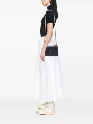 Saint Laurent 2017 Medium Grained Calfskin Monogram Sunset Crossbody Bag