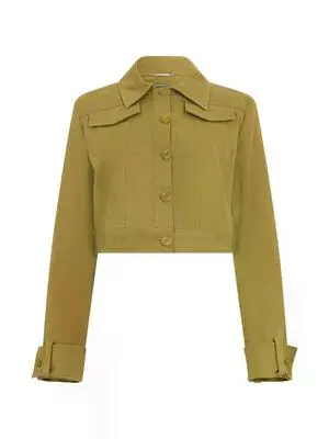 Alberta Ferretti Cropped Button-fastening Jacket
