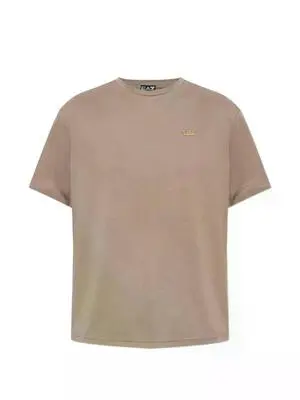 EA7 Logo Plaque Short Sleeve T-shirt - Neutrals
