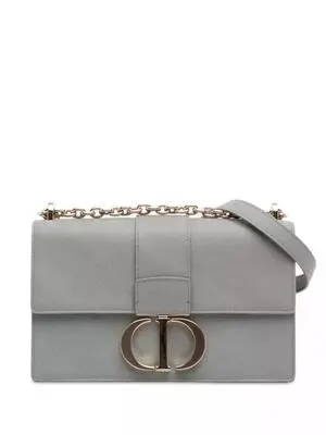 Dior 2020 Grained Calfskin 30 Montaigne Chain Flap Crossbody Bag - Grey
