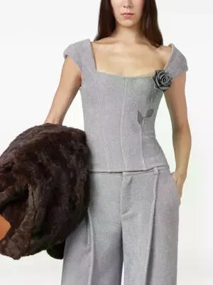 Giuseppe Di Morabito Corset-style Top With Rose Appliqu