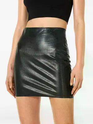 Wolford Embossed Alligator-effect Fitted Mini Skirt
