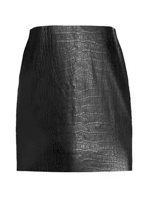 Wolford Embossed Alligator-effect Fitted Mini Skirt