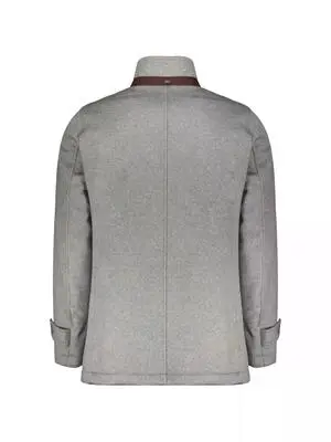 Herno Cashmere High-neck Single-breasted Coat