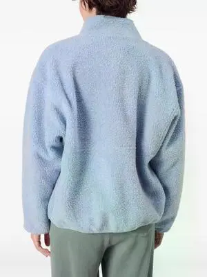 American Vintage Shearling-effect Zip-up Jacket - Blue