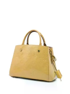 LOUIS VUITTON Monogram Vernis Montaigne Bb Satchel - Neutrals