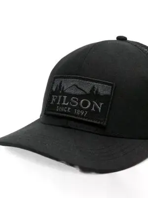 Filson Logo-patch Mesh-panel Cap - Black