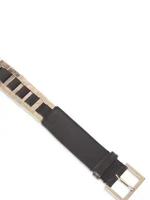 Alberta Ferretti Buckle-fastening Leather Belt - Black