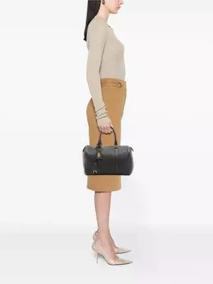 Fendi 2000-2010 Perforated Leather Selleria Boston Bag