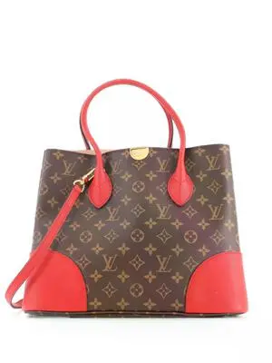 LOUIS VUITTON Monogram Canvas And Leather Tote Bag - Red