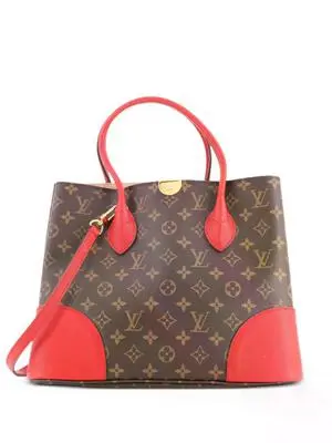 LOUIS VUITTON Monogram Canvas And Leather Tote Bag - Red
