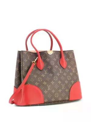 LOUIS VUITTON Monogram Canvas And Leather Tote Bag - Red