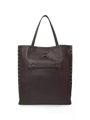 ZANELLATO M A' Spasso® Stud-embellished Tote Bag - Brown