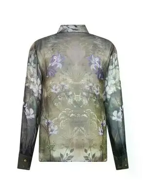 Alberta Ferretti Floral-print Silk Shirt