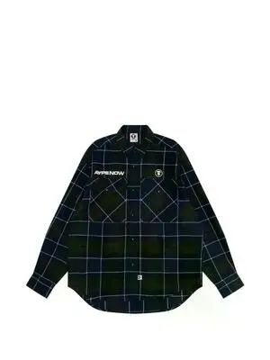 AAPE BY *A BATHING APE Aapenow Plaid Shirt - Blue