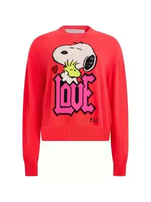 Philosophy Di Lorenzo Serafini Snoopy Intarsia Knit Sweater - Red