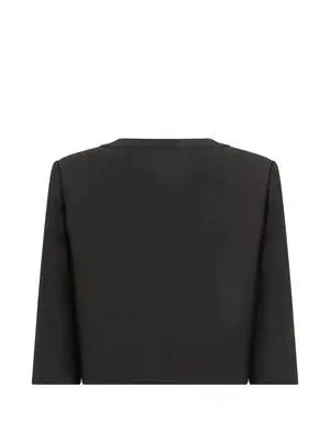 Alberta Ferretti Cropped Round Neck Jacket