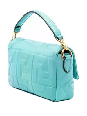 Fendi 2010-2026 Mini Zucca Embossed Leather Baguette Satchel