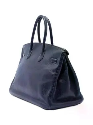 Hermès 1997-2014 Togo Birkin Retourne 35 Handbag - Blue