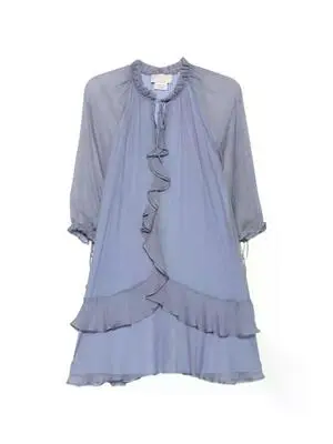 I BLUES Ruffled Tiered Mini Dress